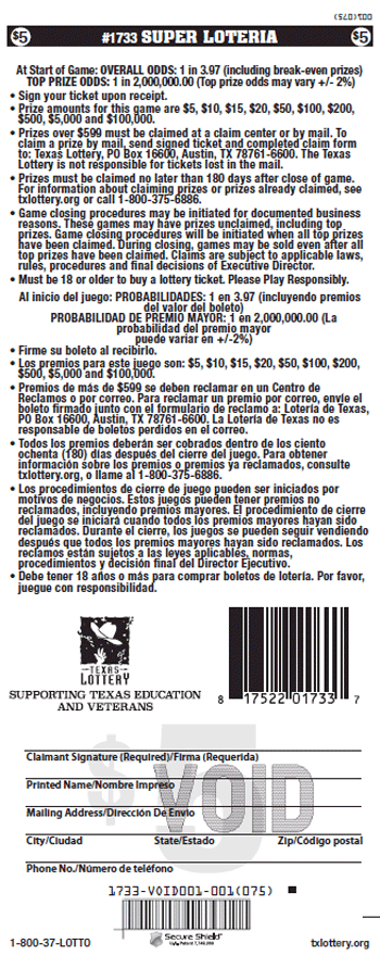 Texas Lottery | Scratch Tickets Details
