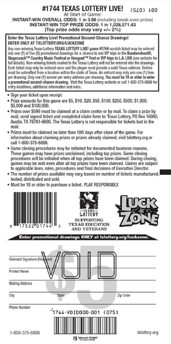 Texas Lottery | Scratch Tickets Details