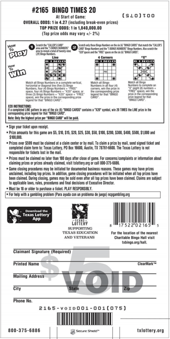 Texas Lottery | Scratch Tickets Details