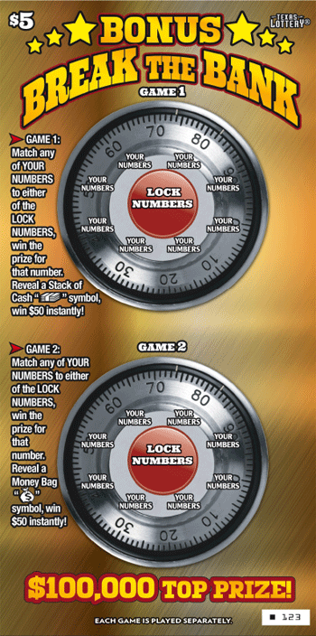 2247 - Bonus Break the Bank - Texas Lottery